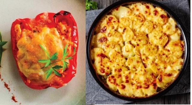 New Stuffed Chicken Mince Capsicum with Potato Bake - Perfect Portion Meals