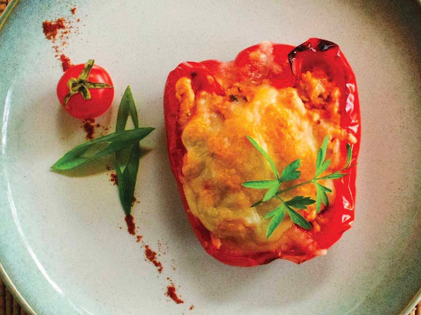 Stuffed Chicken Mince Capsicum with Potato Bake - Perfect Portion Meals